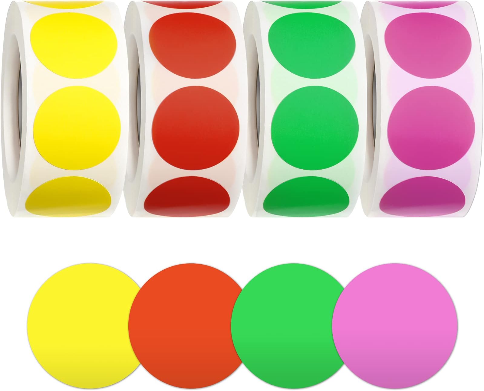 Amazon.com : PERFORMORE 1 Inch Dot Matte Color Code Labels for Color ...