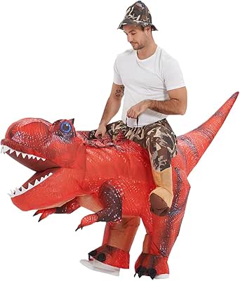 Amazon.com: GOOSH Inflatable Dinosaur Costume for Adult Riding T Rex ...