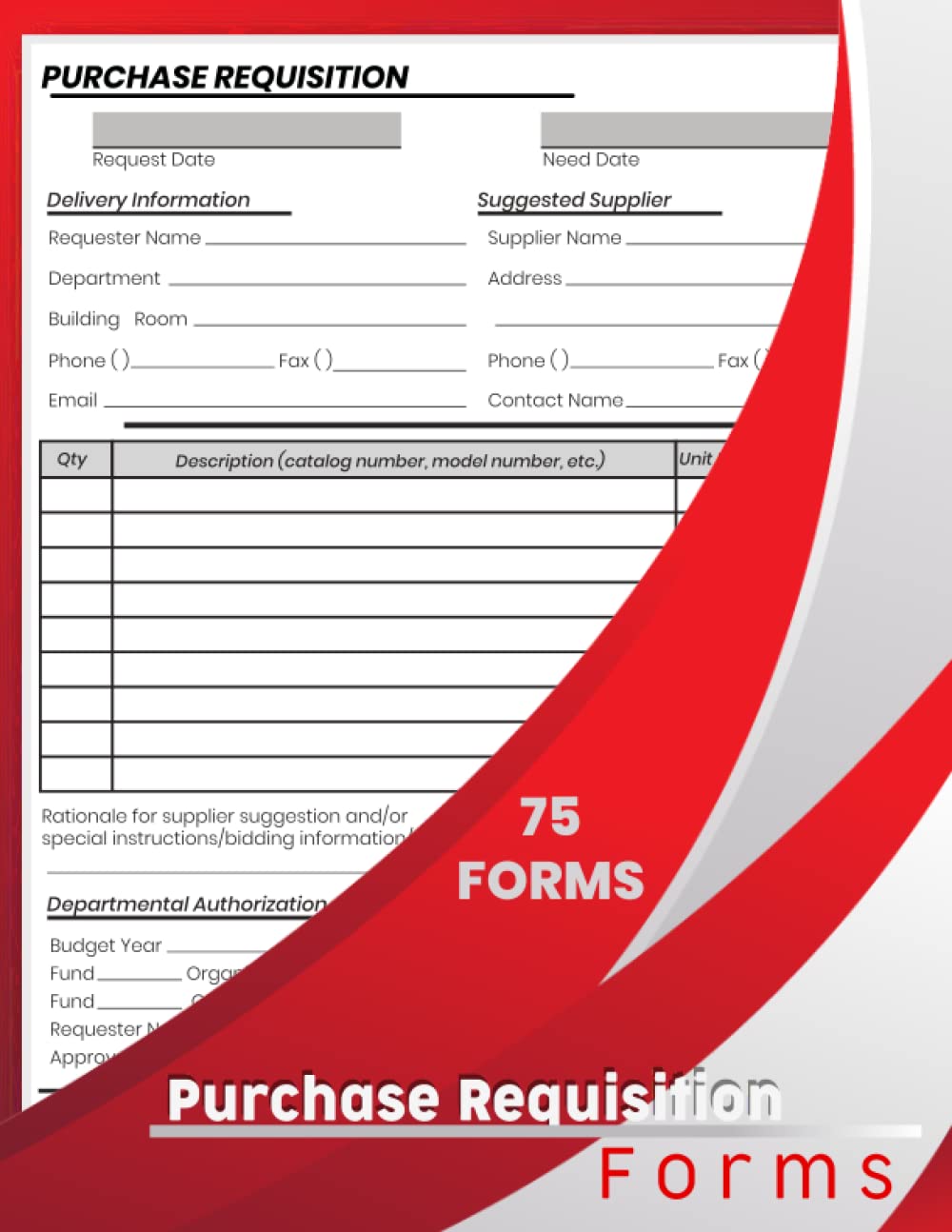 Amazon.com: Purchase Requisition Form Book: Purchase Request Form, 150 ...