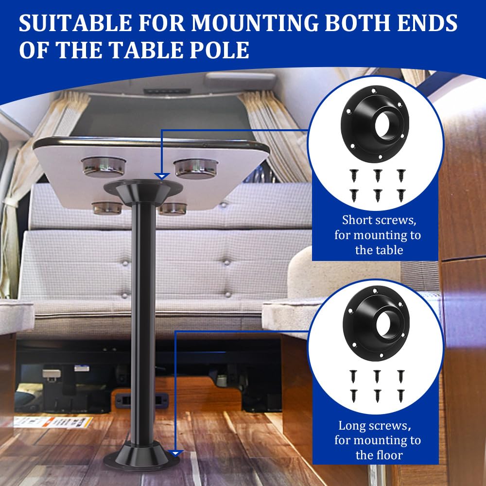 Snapklik.com : MARKETTY RV Table Base, 2-Pack Aluminum Pedestal Table ...