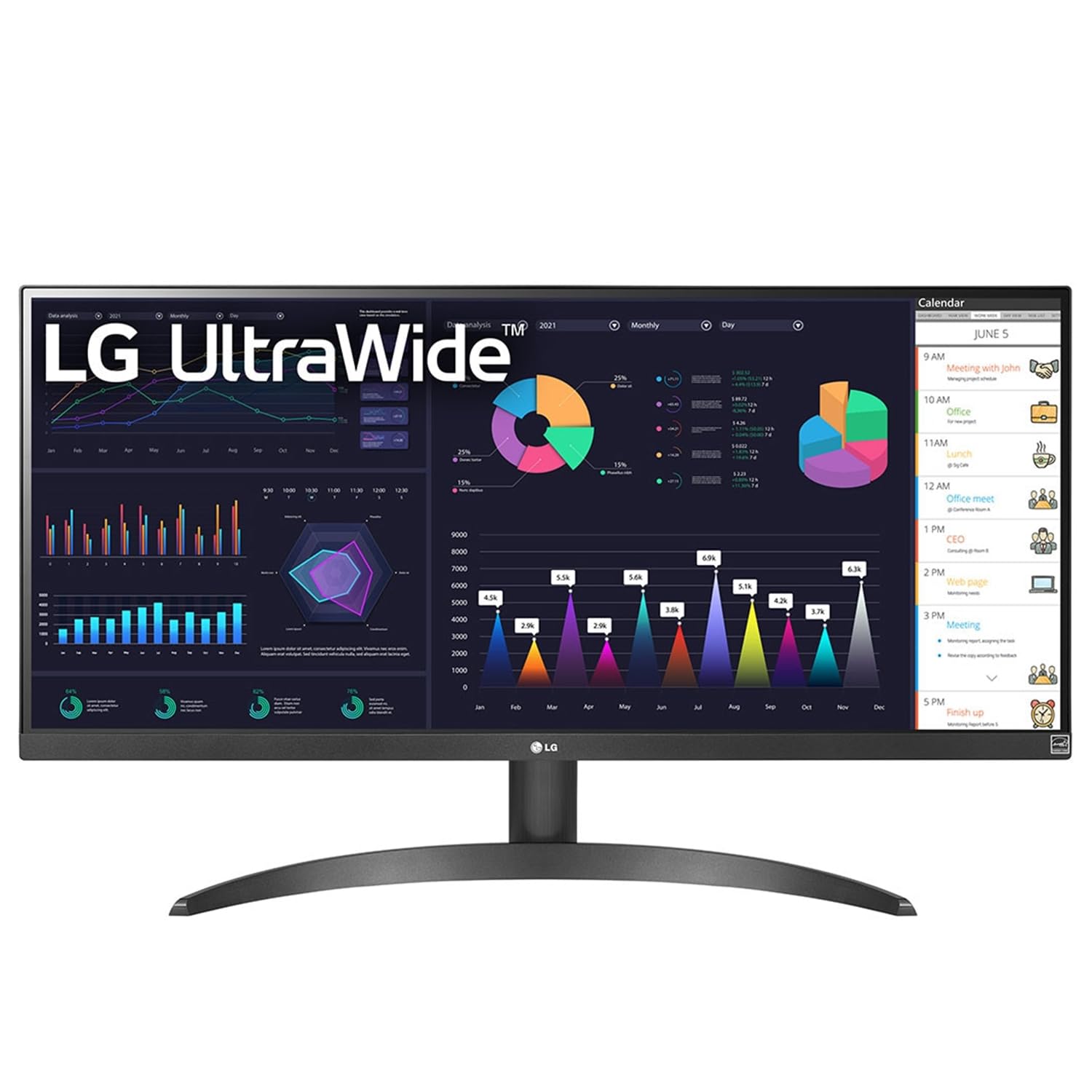 LG 29WQ500 (29 inch) UltraWide FHD (2560 x 1080) IPS Monitor with AMD ...