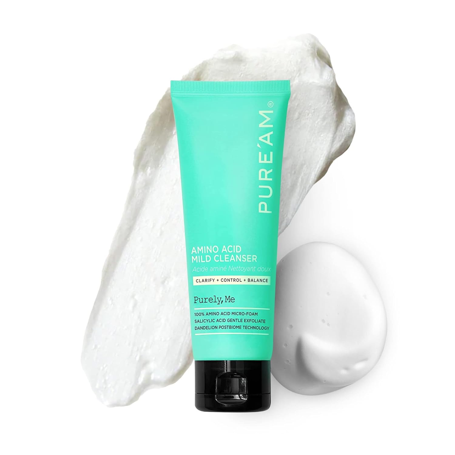 PURE'AM - Gentle Face Wash with Amino Acids, Salicylic Acid - 50ml ...