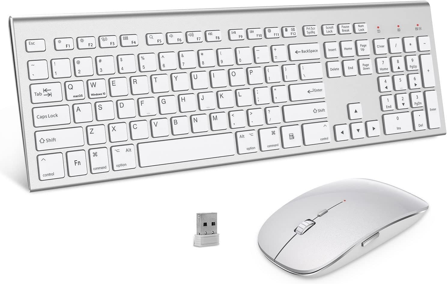 Amazon.com: Wireless Keyboard and Mouse Combo - FEDARFOX Dual System ...