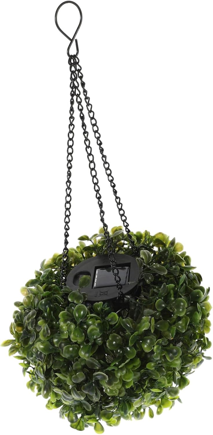 Amazon.com - OSALADI Flower Grass Ball Chandelier Solar Lighted Plant ...
