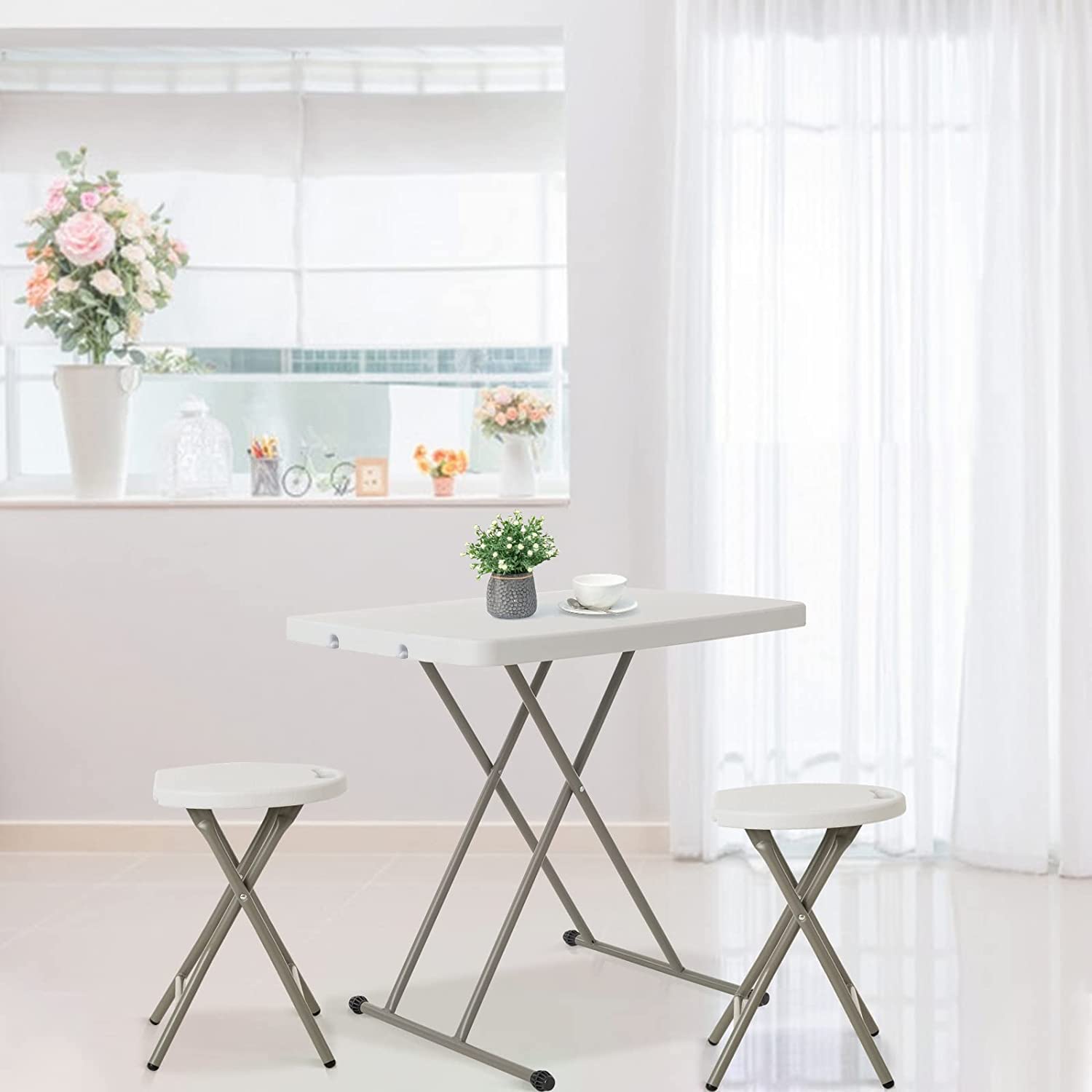 Snapklik.com : Small Folding Tables 30 Inch, Portable Personal Folding ...