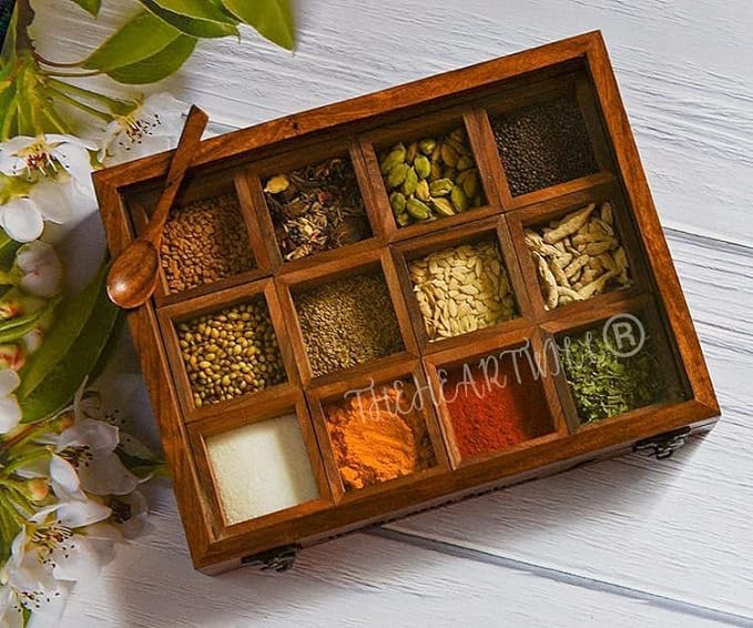 Buy THEHEARTWILL® "Twelve Blends Spice Box with 12 Containers & 2 ...
