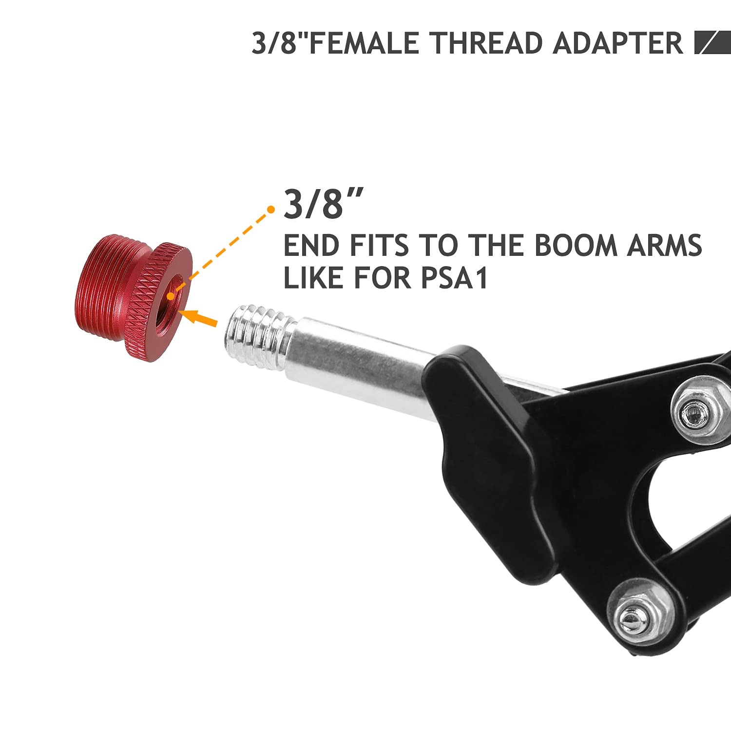 Snapklik.com : 2 Pack Screw Thread Adapter, 5/8" Male To 3/8" Female ...