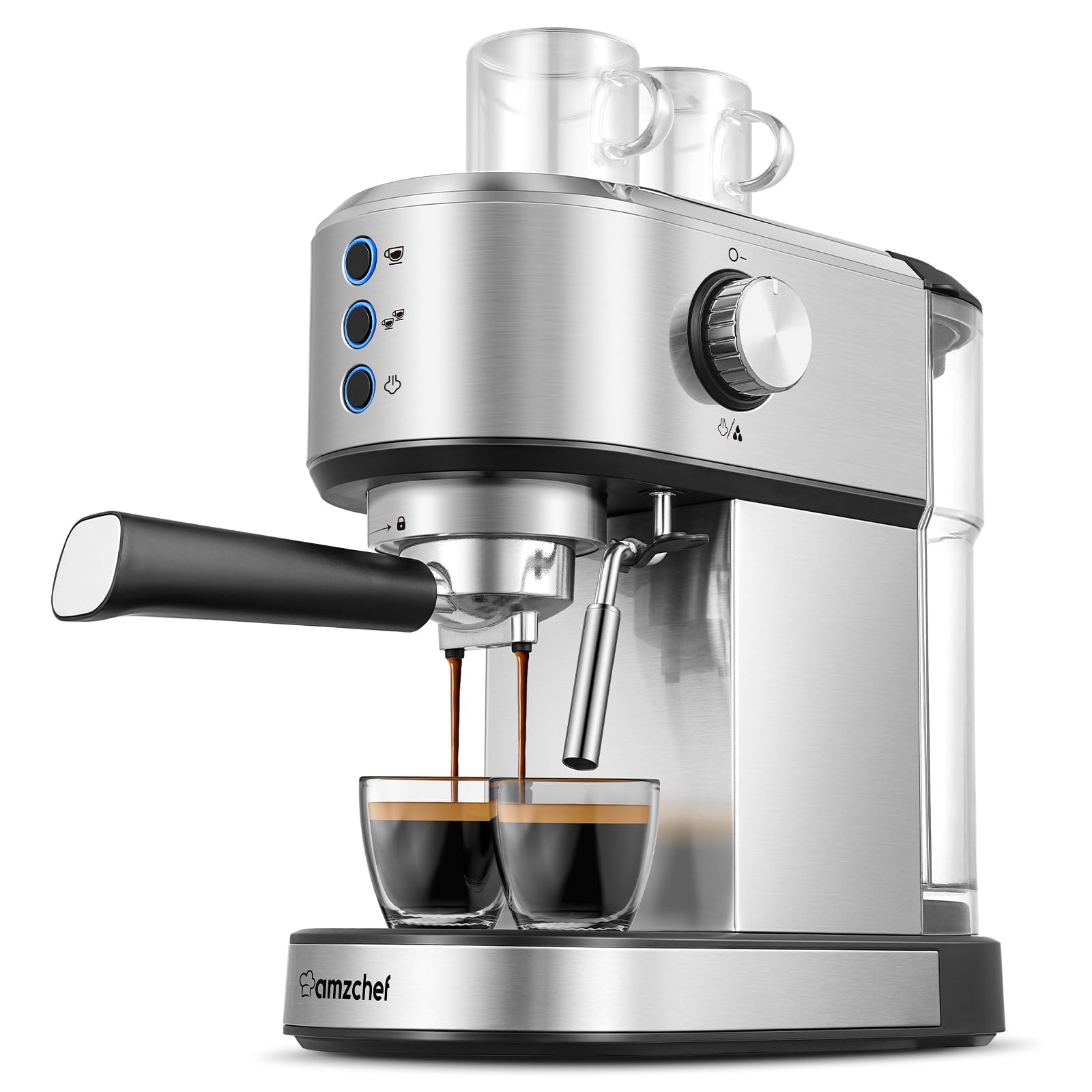 Amazon.com: AMZCHEF Espresso Machine with 20 Bar, Professional Espresso ...