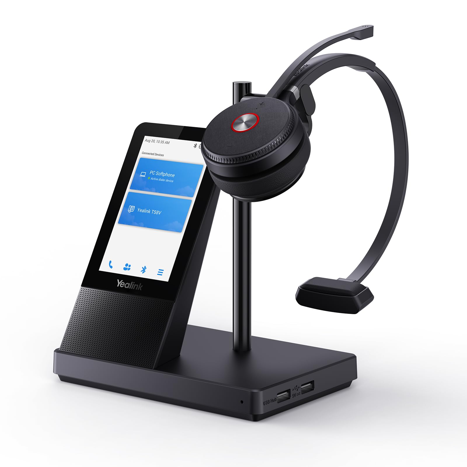 Amazon.com: Yealink WH66 Wireless Headset with 4" Screen, DECT Headset ...