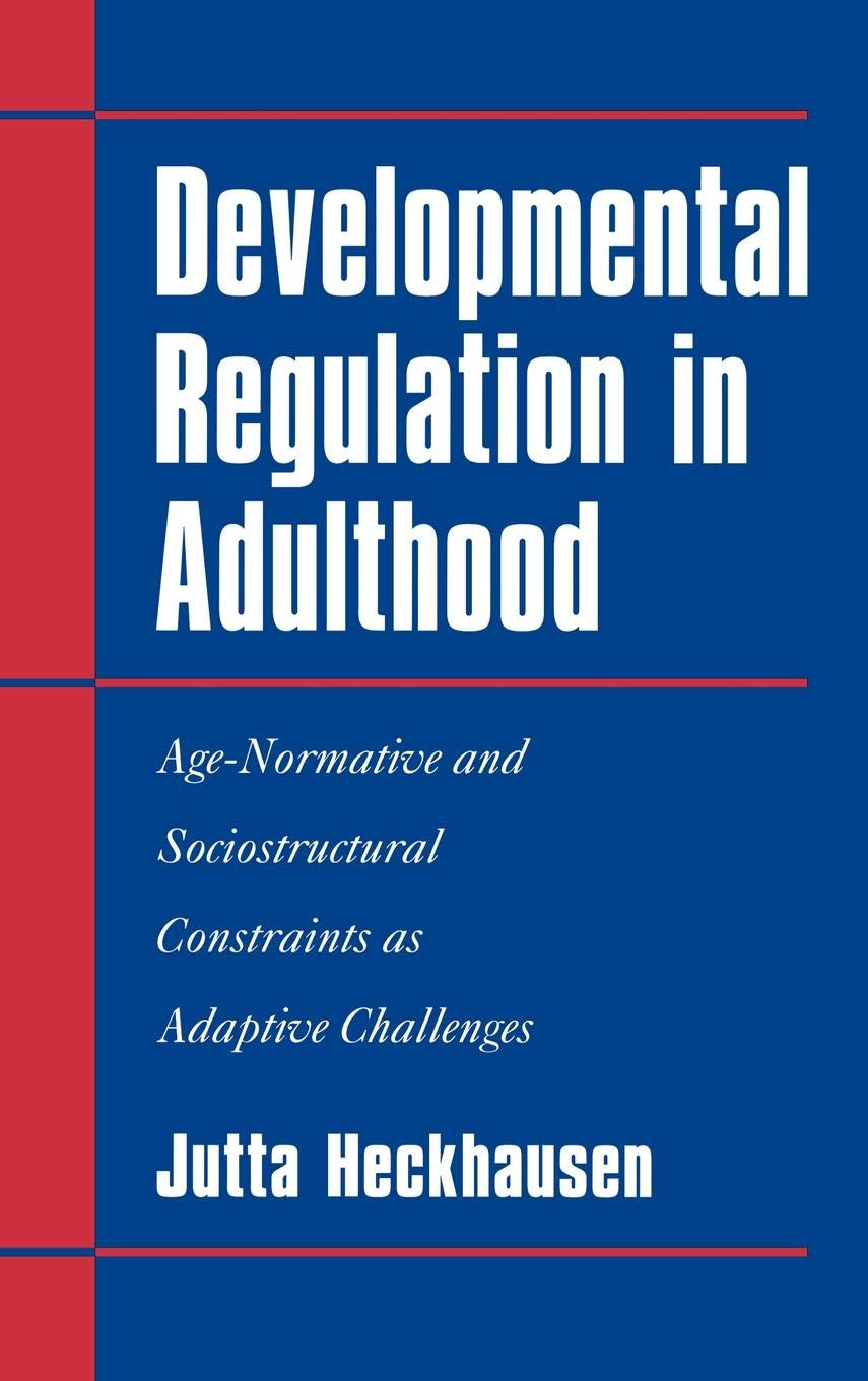 Amazon.com: Developmental Regulation in Adulthood: Age-Normative and ...