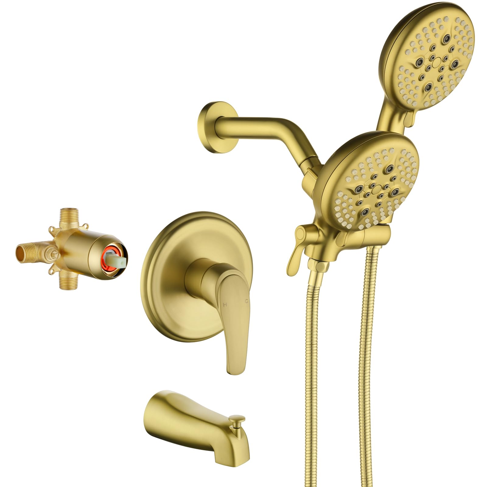 Shower Faucet Set with Tub Spout Tub and Shower Faucet Set Complete ...