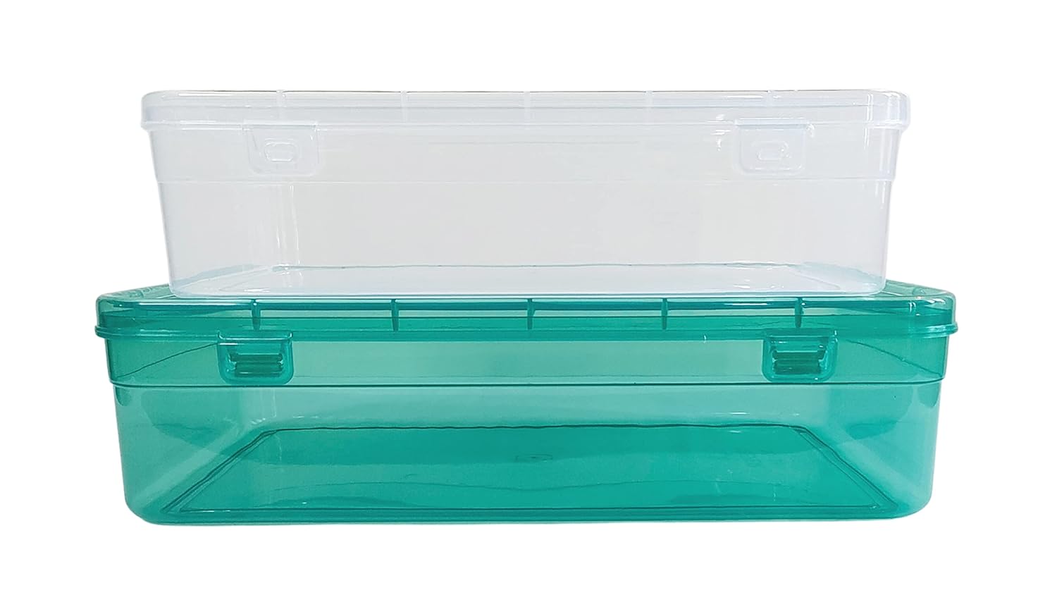 Feliz Green Coloured Plastic Large Storage Box Size 11.5x7.5x2.75 ...