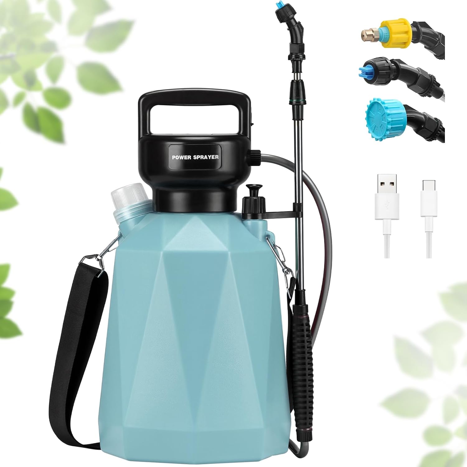 Amazon.com : Battery Powered Sprayer 1.35 Gallon/5L Portable Garden ...