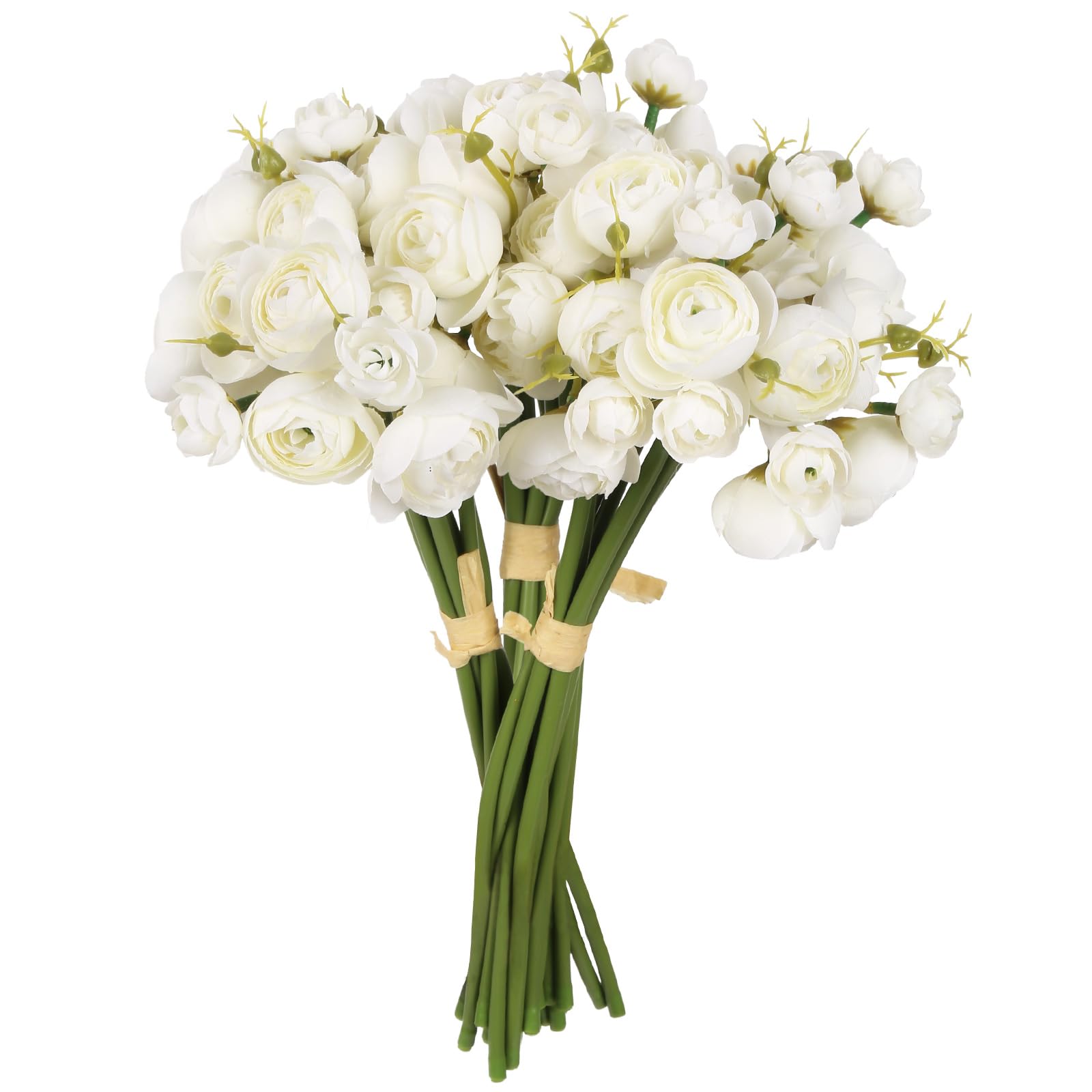 Amazon.com: INSUNSIX Ranunculus Artificial Flowers, Faux Silk Mini ...