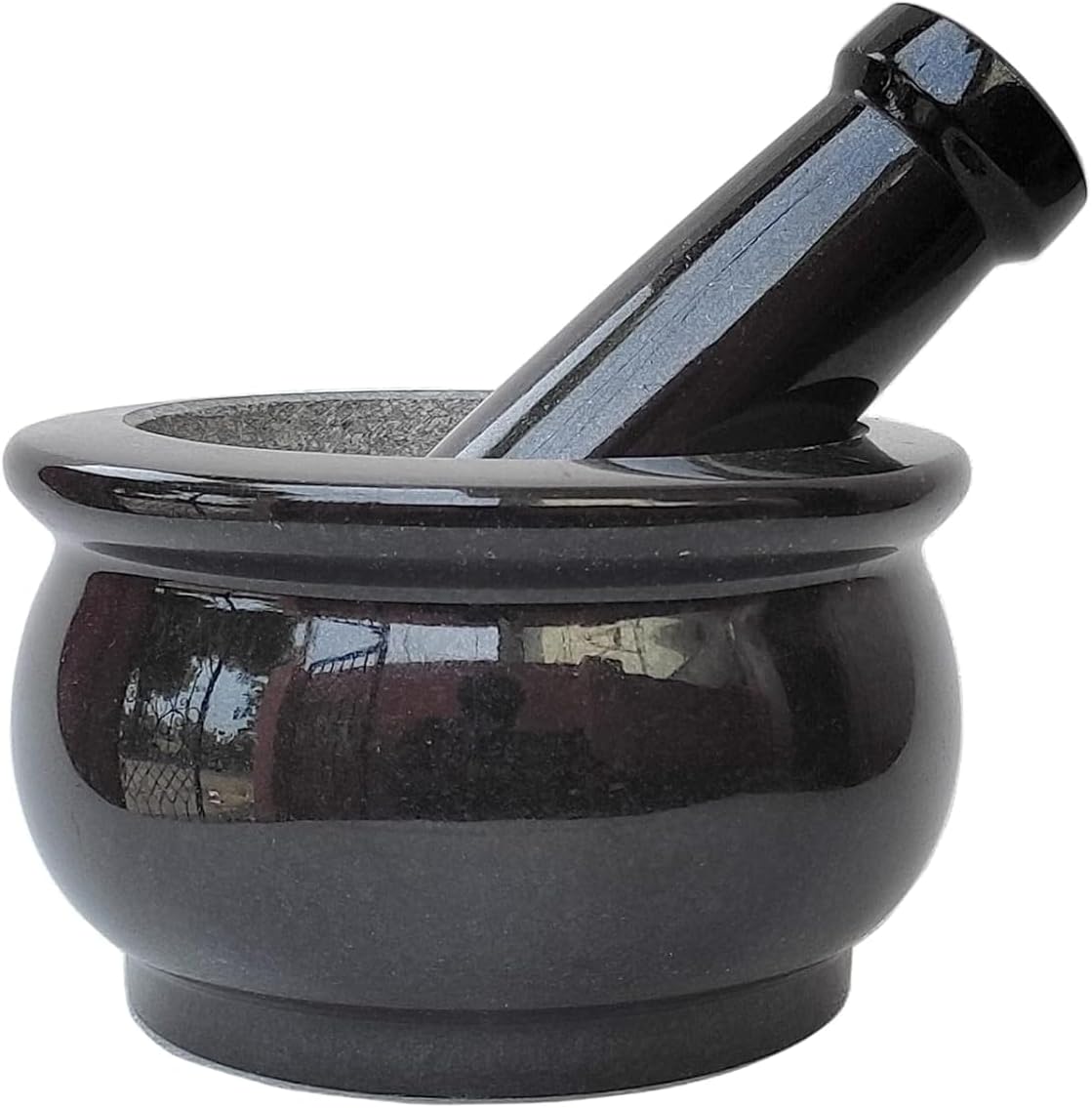 EZAHK Pure Granite Stone and Mortar and Pestle Set 8 inch Big Size ...