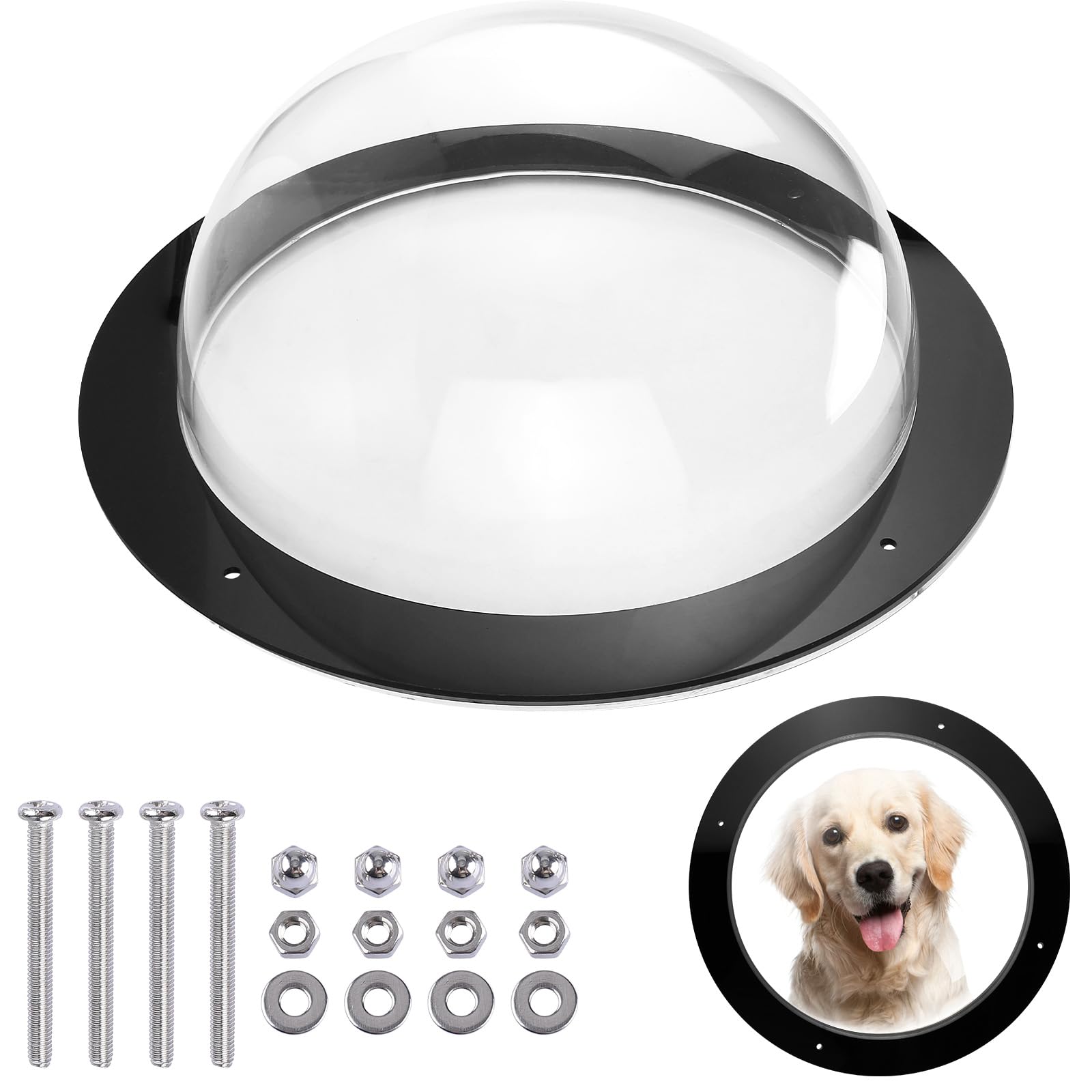 Amazon.com : RealPlus Dog Fence Window, 12.4" Acrylic Dome Clear Pet ...