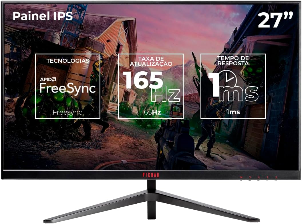 Monitor Gamer Pichau Centauri CR27, 27 Pol IPS, QHD, 1ms, 165Hz, FreeSync, HDMI/DP, PG-CTR-BL01 ...
