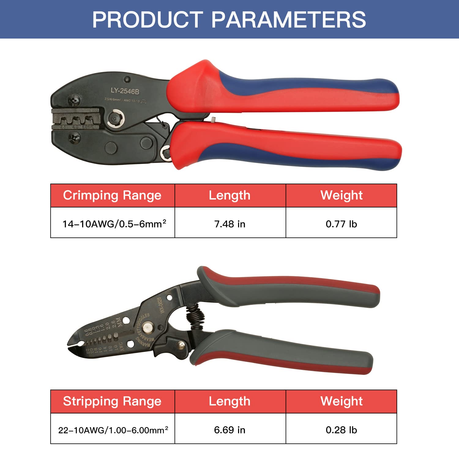 NODTECK MC4 Tool Set, Solar PV Panel Crimper Stripper and 5 Connectors ...