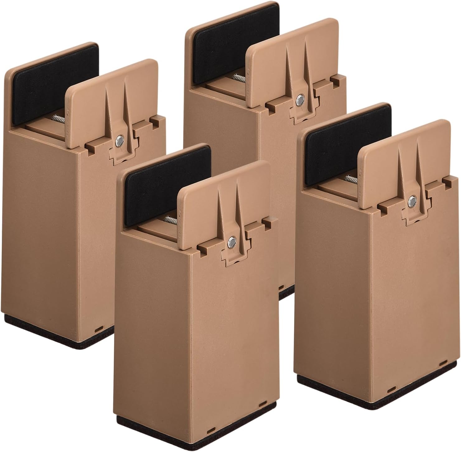 Amazon.com: uxcell 4 inch Bed Risers with Adjustable Screw Clamp, 4Pcs ...