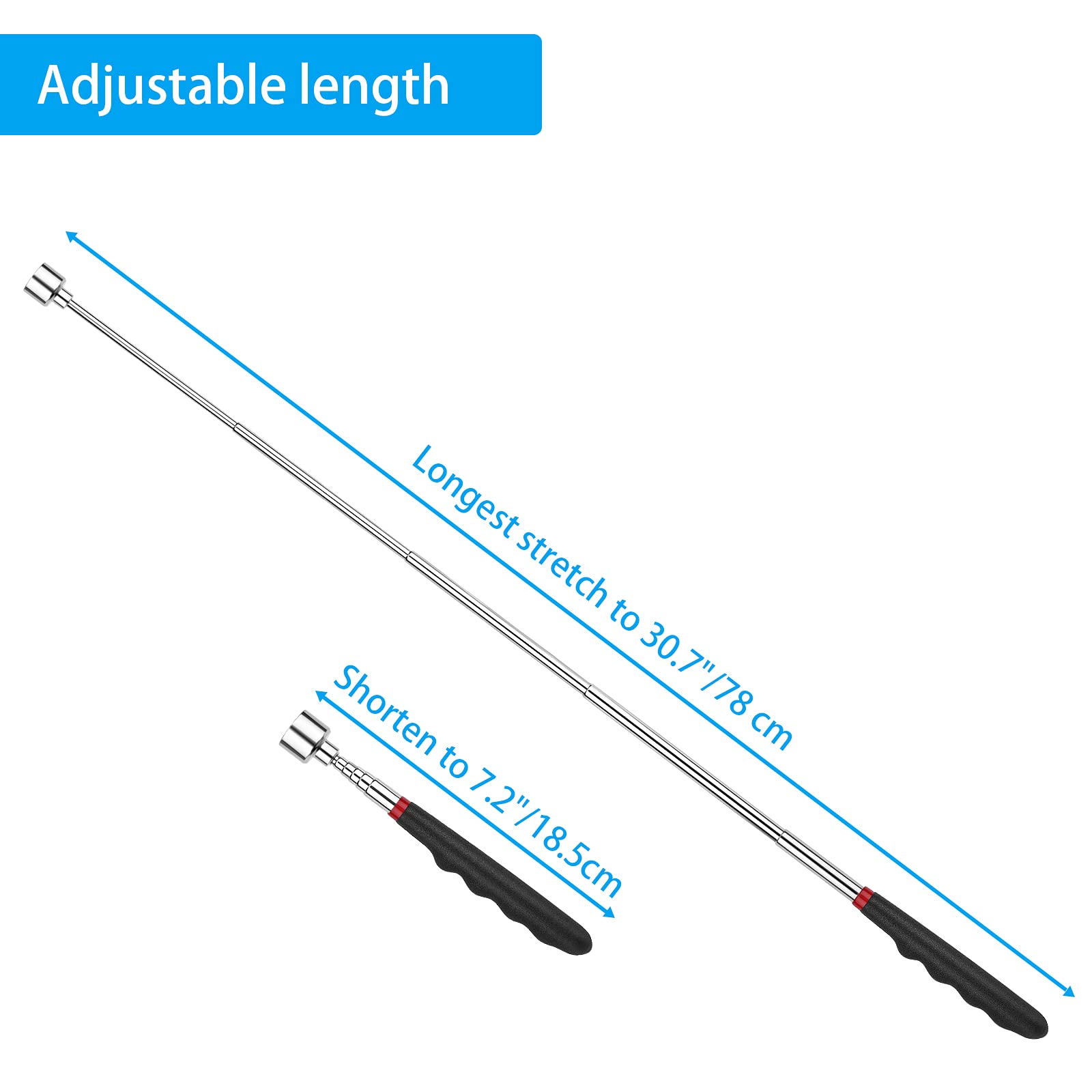 Snapklik.com : Magnetic Pickup Tool, Extendable Magnet Stick