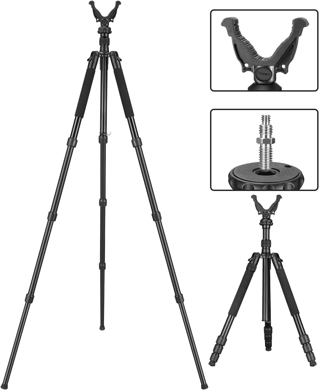 Trakiom 3-in-1 Shooting Stick Hunting Tripod Stand Shooting Tripod Gun ...