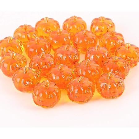 Amazon.com: 110 Pieces Mini Pumpkins Acrylic Pumpkin Table Scatters for ...