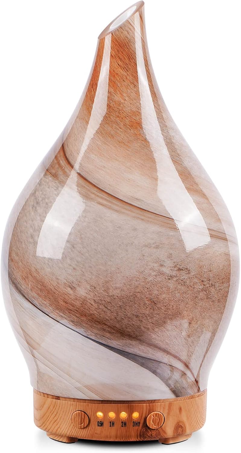 Amazon.com: Porseme 100ml Essential Oil Diffuser Glass Color Changing ...