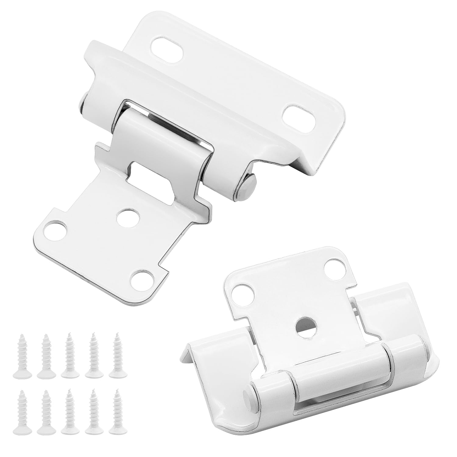 1/2" Partial Overlay Cabinet Hinges,(25 Pairs -50 Pack) Partial Wrap ...