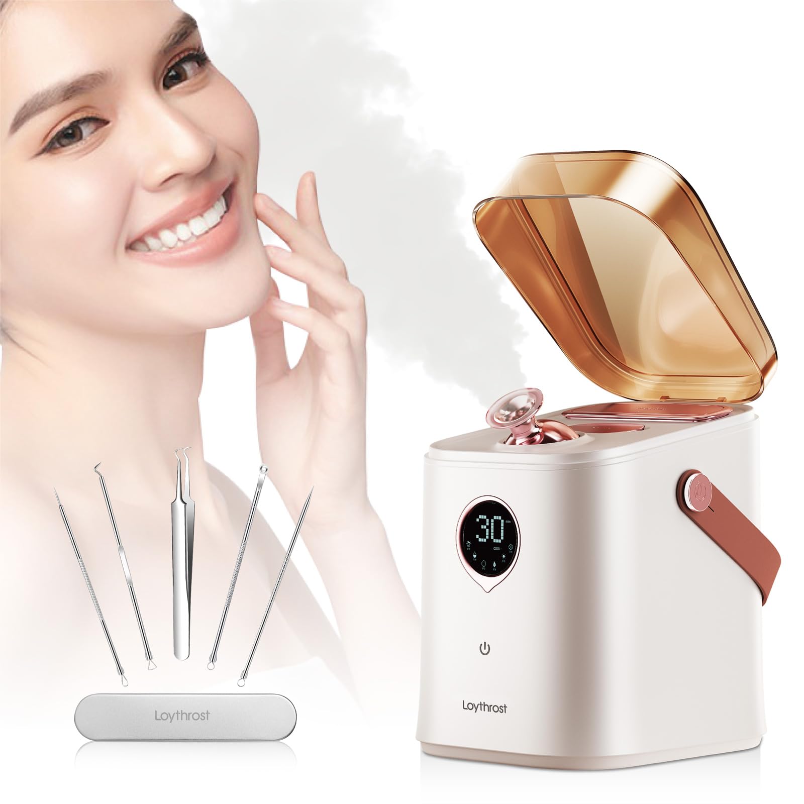 Amazon.com: Professional 6-in-1 Facial Steamer, Loythrost Hot & Cool ...