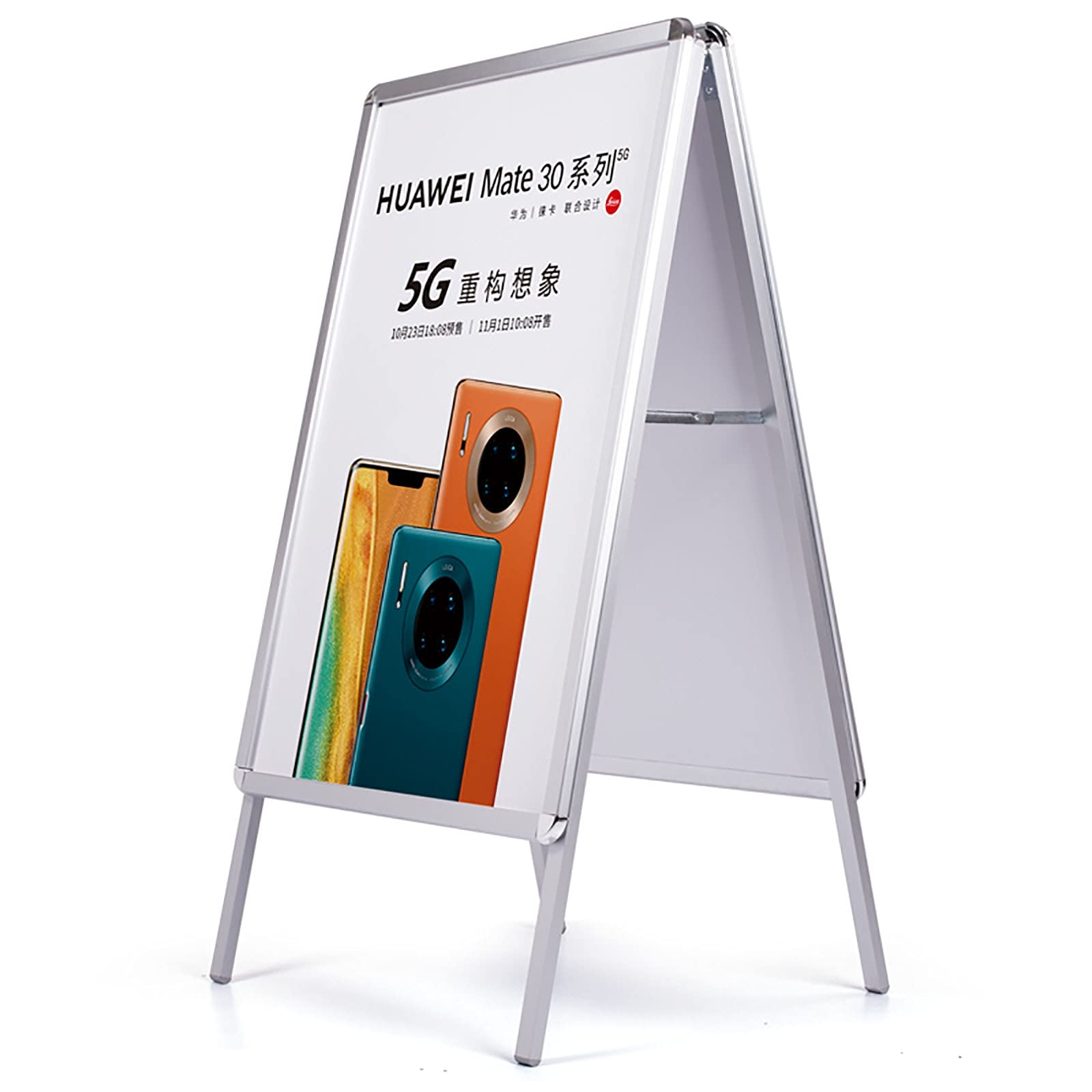 Buy Heavy Duty Sidewalk Sign Frame, Portable Double-Sided Folding ...