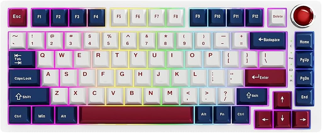 Amazon.com: BOYI YK82 Aluminum Alloy Tri-Mode Mechanical Keyboard,75% ...
