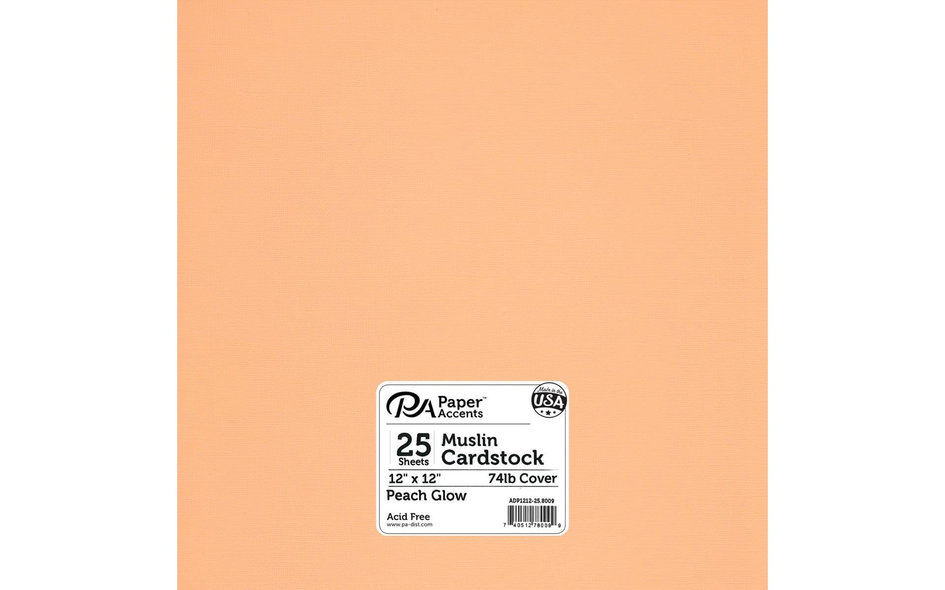Amazon.com: PA Paper Accents Textured Cardstock 12" x 12" Peach Glow ...