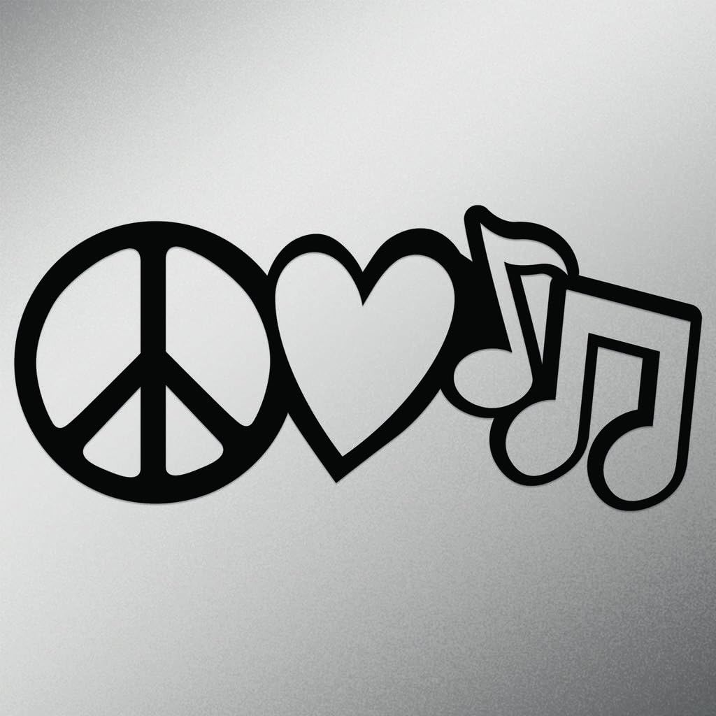 Amazon.com: Peace Love Music Vinyl Decal Sticker | Cars Trucks Vans ...
