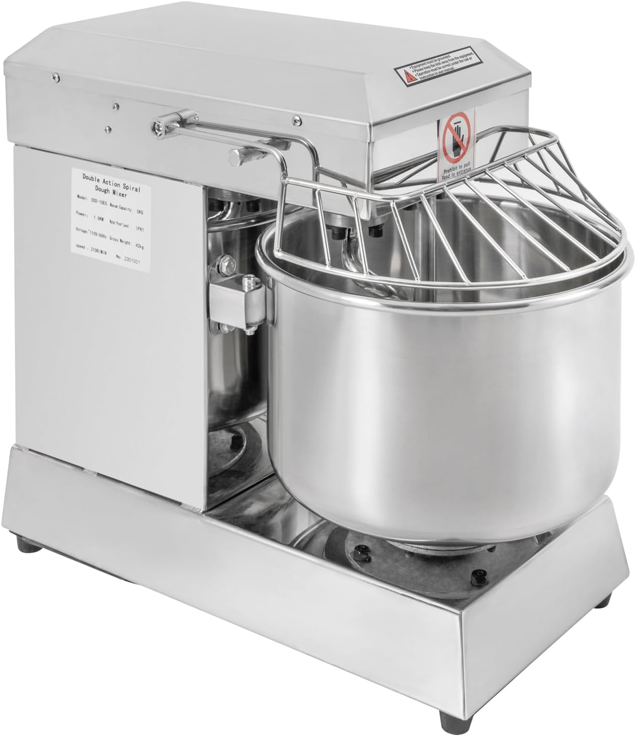 Amazon.com: Commercial Food Mixer, 10.5Qt Capacity, 1000W Dual Rotating ...