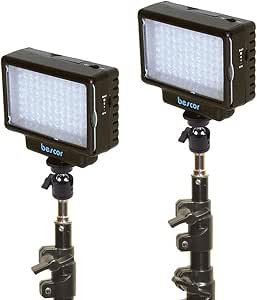 Amazon.com : Bescor Light Kit, includes 2X LED-70 Video Light, 2X LS ...