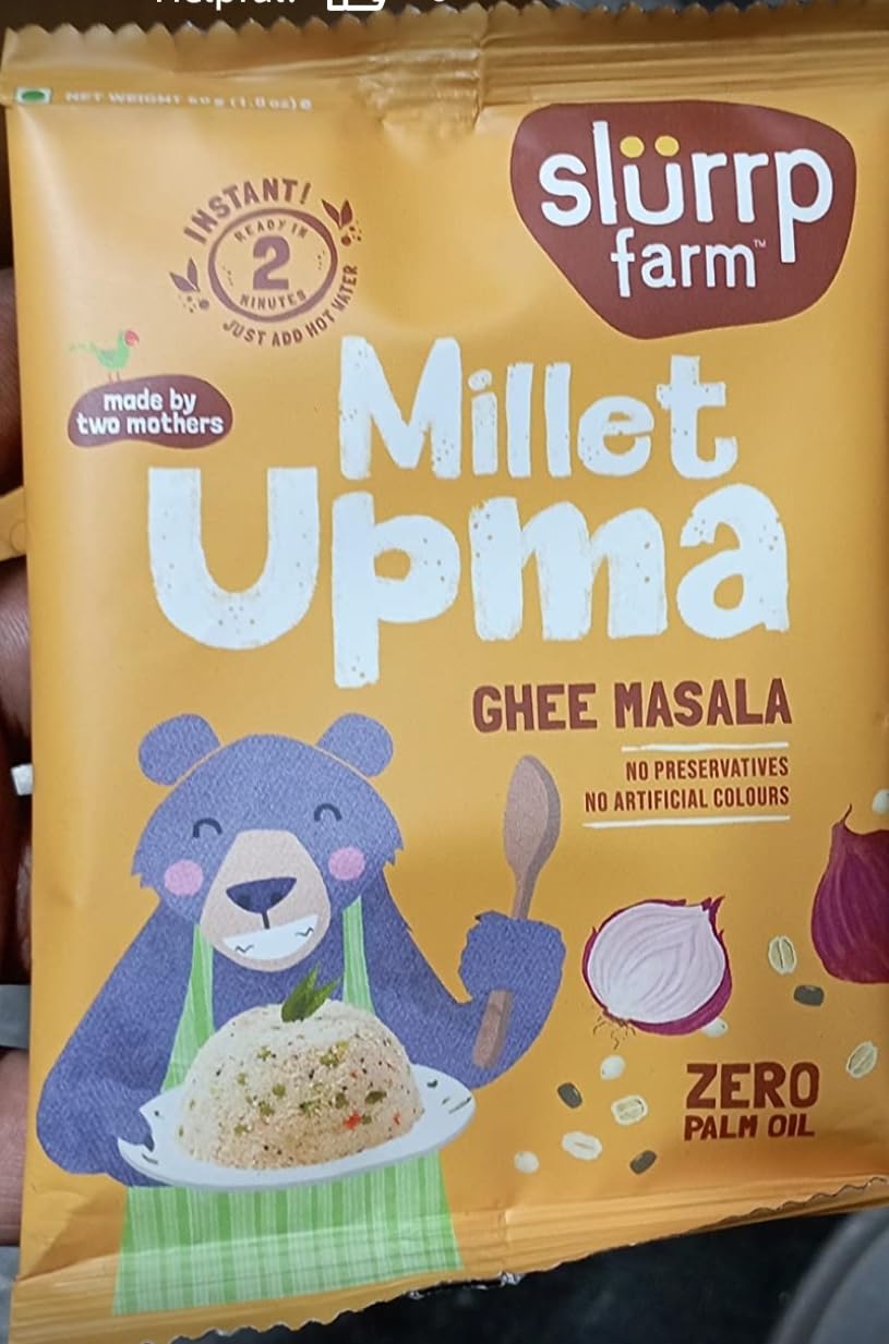 Slurrp Farm Instant Millet Rava Upma Mix - Ghee & Tomato Masala Combo ...