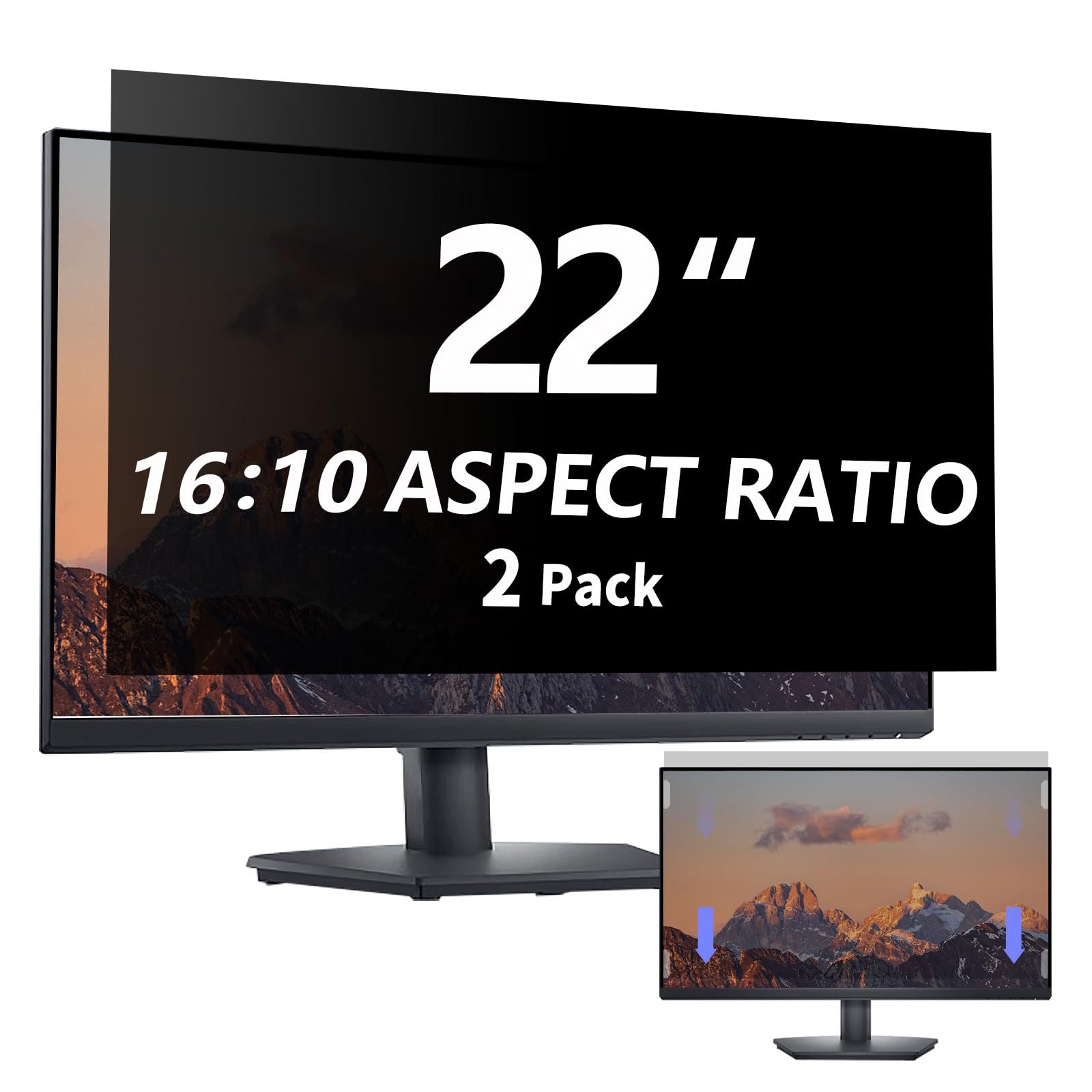 Amazon.com: Computer privacy screen Filter 22 inch 2Pack, Removable 16: ...