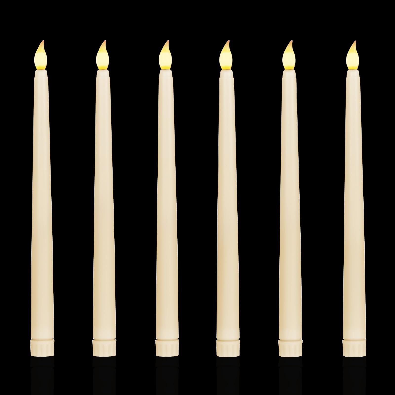 Sequpr LED Candles Taper Candles Beige, Flameless Candles, Battery ...