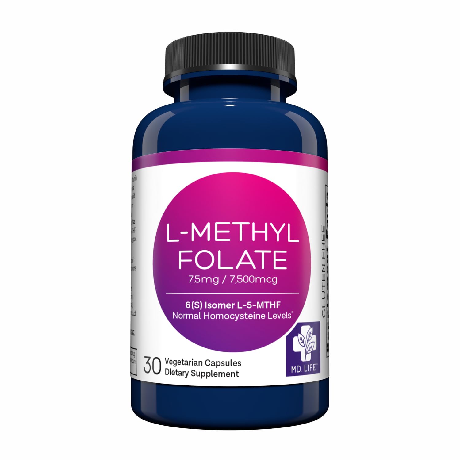 Amazon.com: MD Life L-Methylfolate 7.5mg - Professional-Grade Active ...