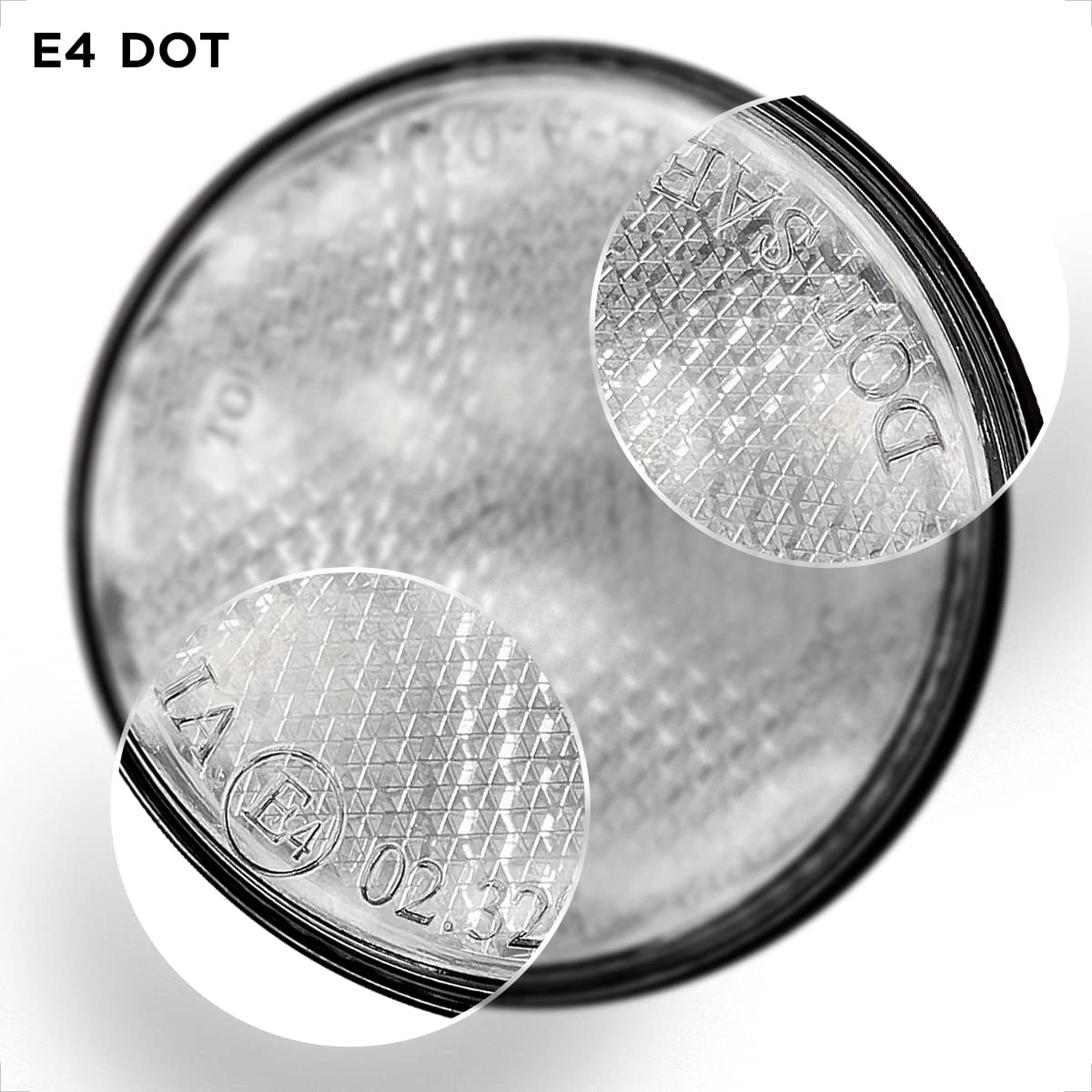 Snapklik.com : Evermotor Smoked Reflectors For Motorcycle,2.3 Inch Roud M6