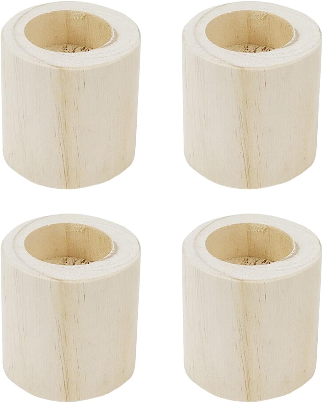 Amazon.com: Tsnamay 4Pcs Cylinder Wood Bed Risers Furniture Risers ...