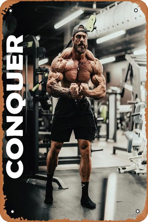 Amazon.com: Chris Bumstead -CBUM GYM motivation Poster Metal Tin Sign ...