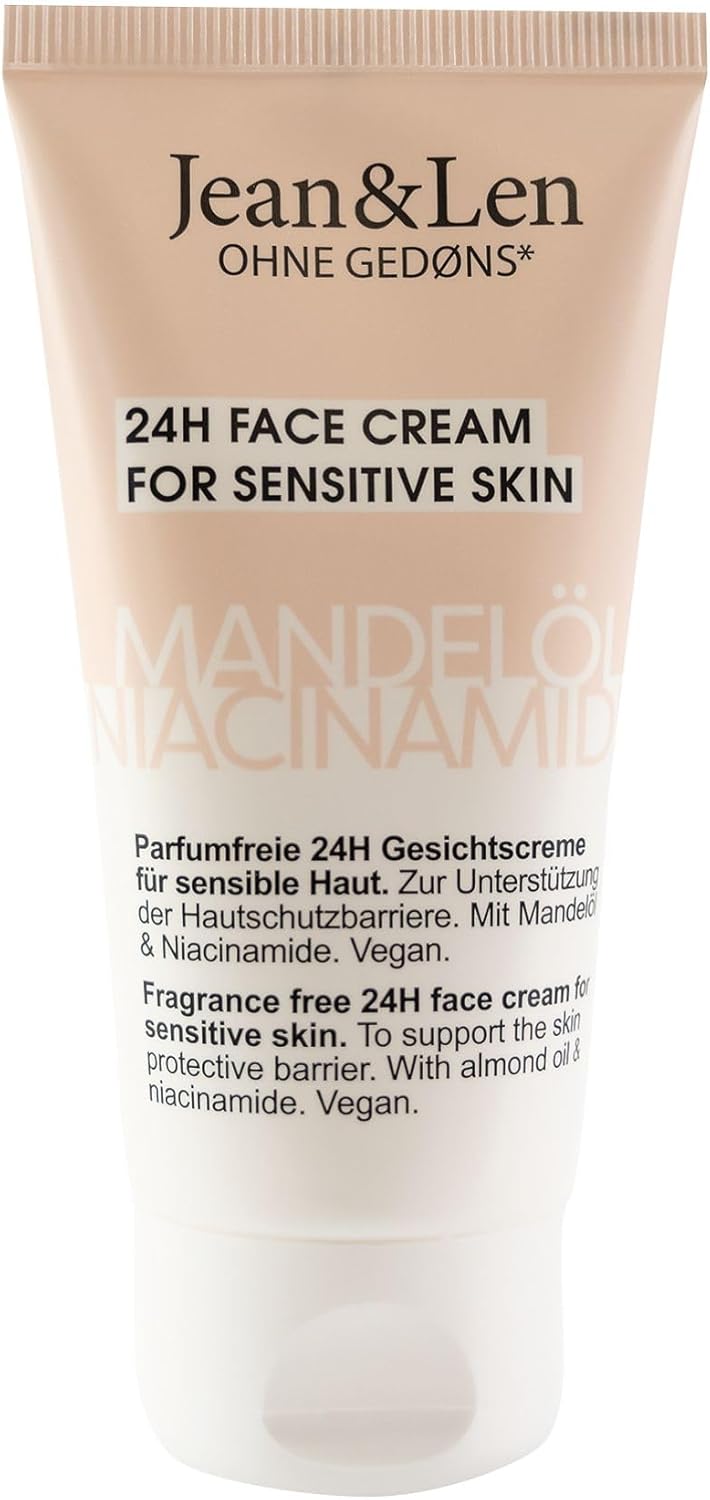 Jean & Len Crème visage sans parfum huile d'amande & niacinamide ...