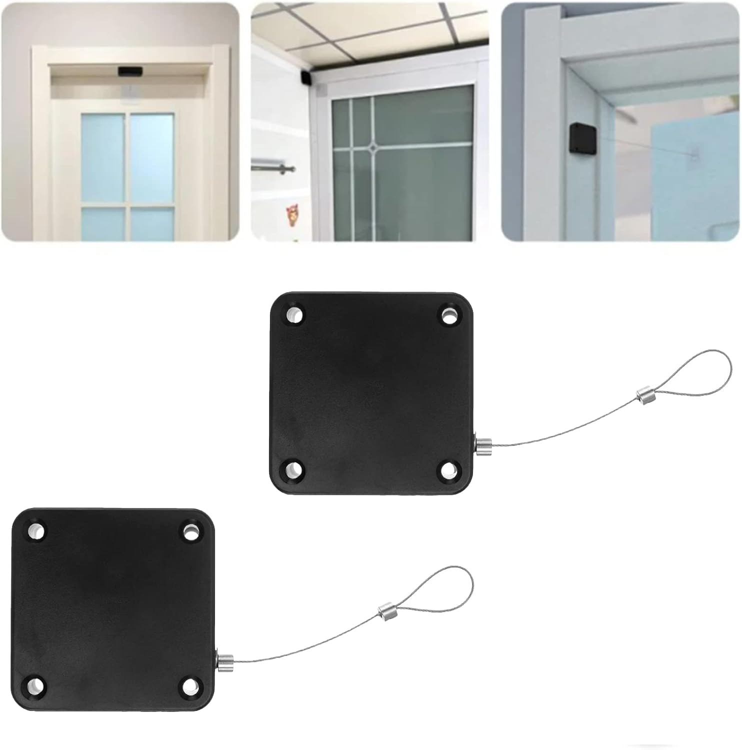 2 PCS Punch-free Automatic Sensor Door Closer Home Office Doors Off ...