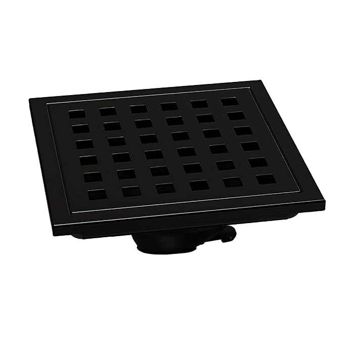 Buy Simond Store Matte Black Shower Drain, Stainless Steel 6 Inch ...