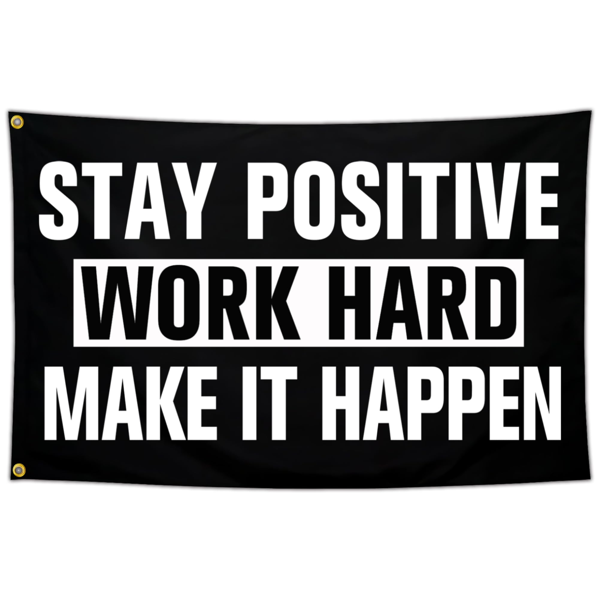 Amazon.com : Yesuavt Discipline Motivational Flag Stay Positive Work ...