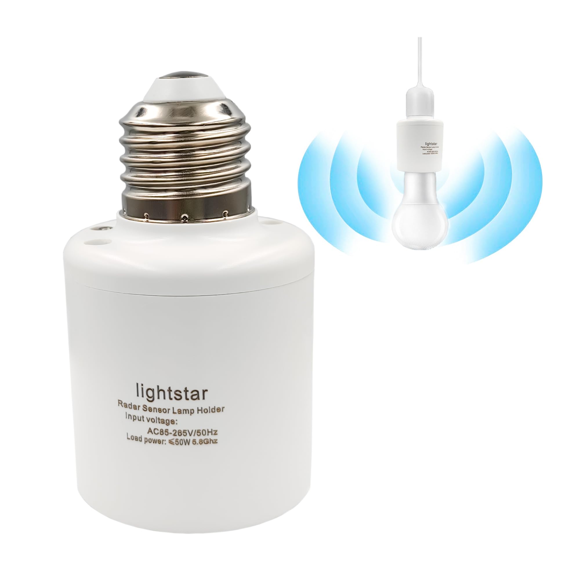 Radar Motion Sensor Light Socket, Motion Screw LED CFL Incandescent ...