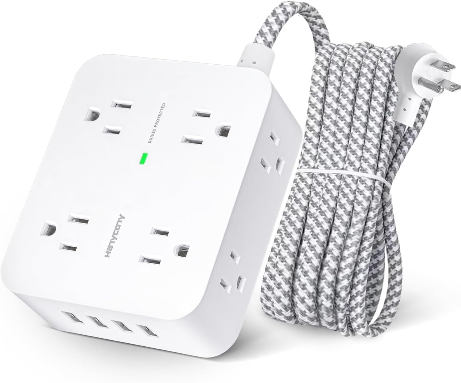 Amazon.com: Surge Protector Power Strip, Braided Extension Cord with 9 ...