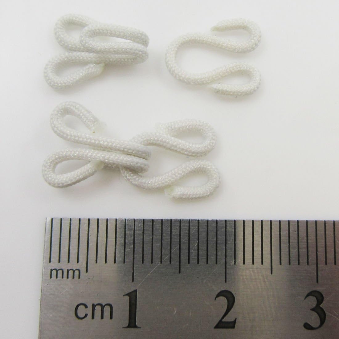 6 Pairs x Fabric Covered Hook and Eye Bra Fasteners *3 Sizes* SEW ON ...