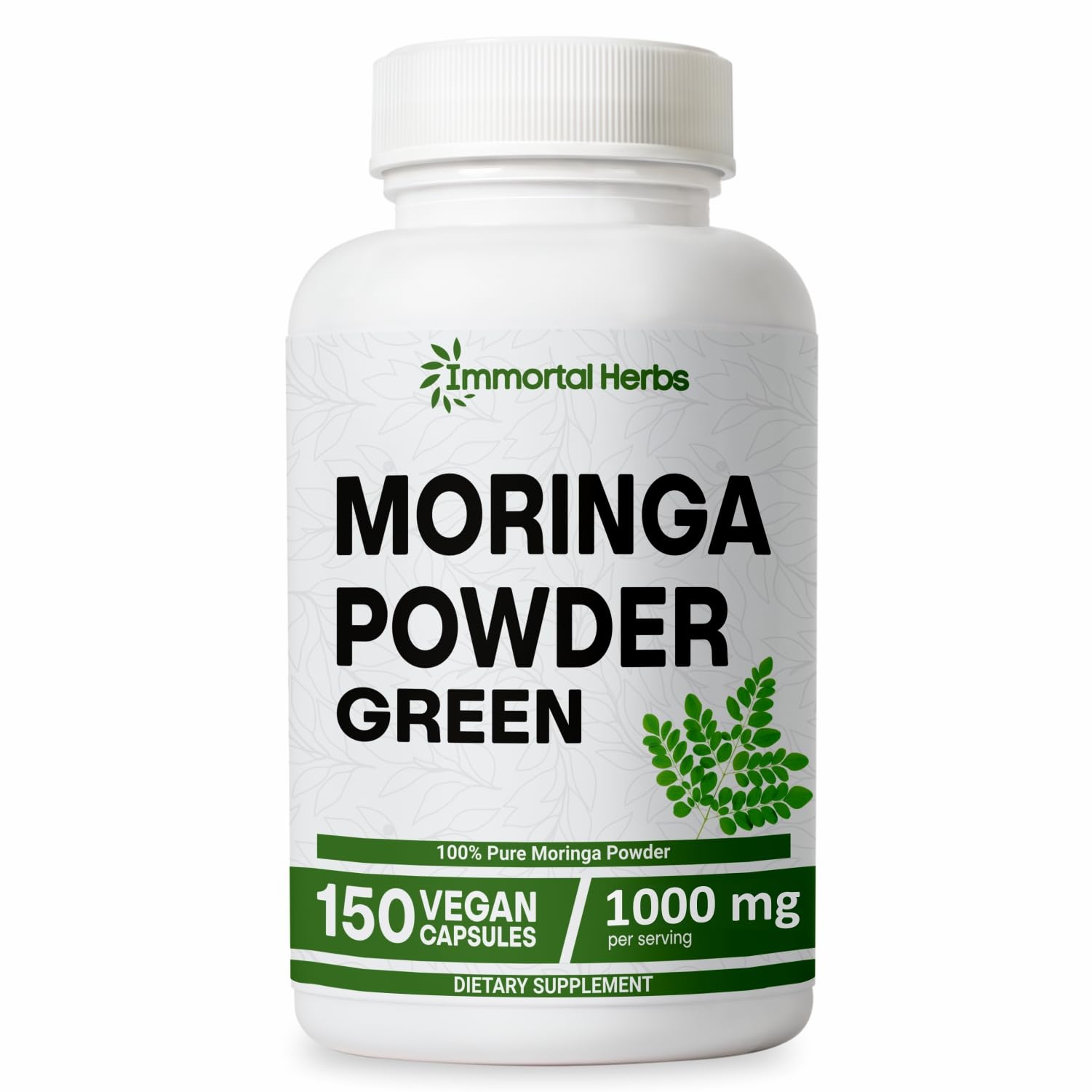 Amazon.com: Immortal Herbs Moringa Capsules, 1000mg Strength, 20:1 Pure ...